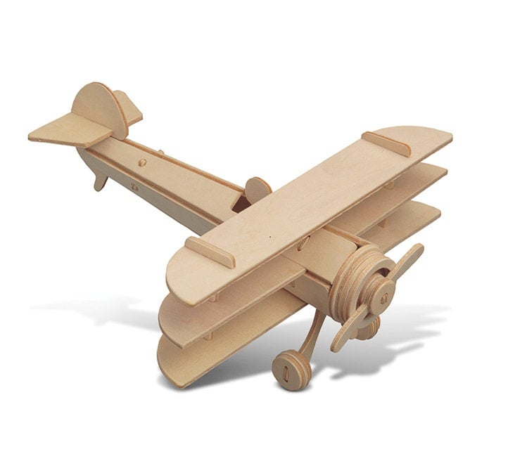6383 3D Wooden Tri-Plane Puzzle | Academy of Model Aeronautics